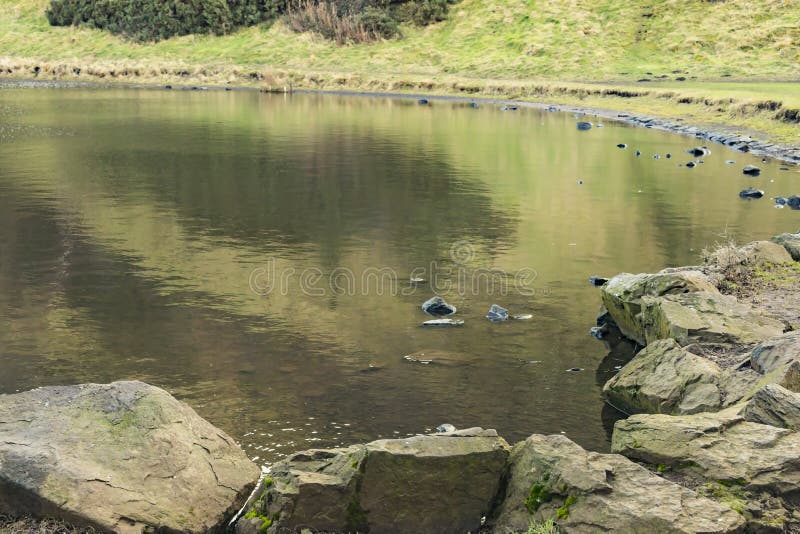 View from the Lake in Edinburgh Stock Photo - Image of source, clear ...