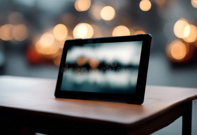 View Screen Tablet Black Front Blank Smart Three-dimensional Mobile ...