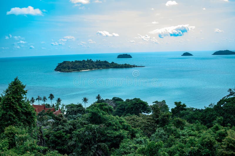 View of the Sea from Above. Beautiful Ocean. Ship. Summer Stock Image ...