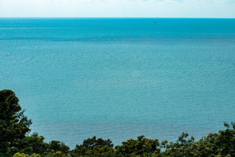 View of the Sea from Above. Beautiful Ocean. Ship. Summer Stock Photo ...