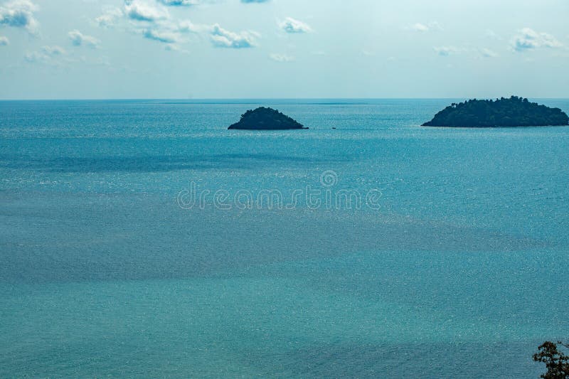 View of the Sea from Above. Beautiful Ocean. Ship. Summer Stock Photo ...