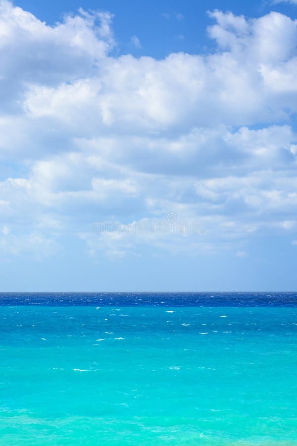 View of the Sea in Blue Tones in Cloudy Weather Stock Photo - Image of ...