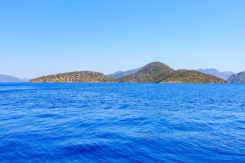 View of the Sea from an Excursion Yacht. Background with Selective ...
