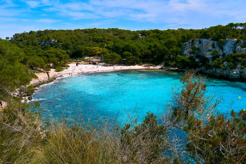 View of the sea in menorca stock photo. Image of rock - 151062602