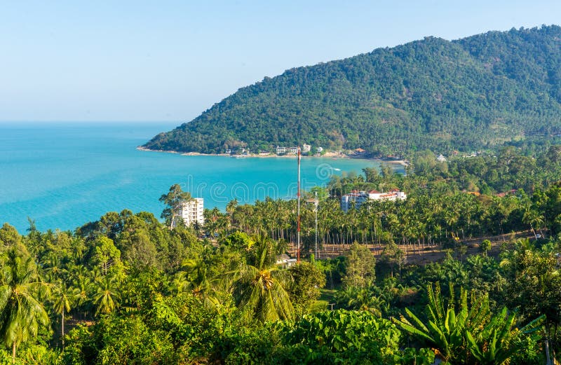 Enjoy the Sea View from the Mountain Stock Image - Image of seascape ...