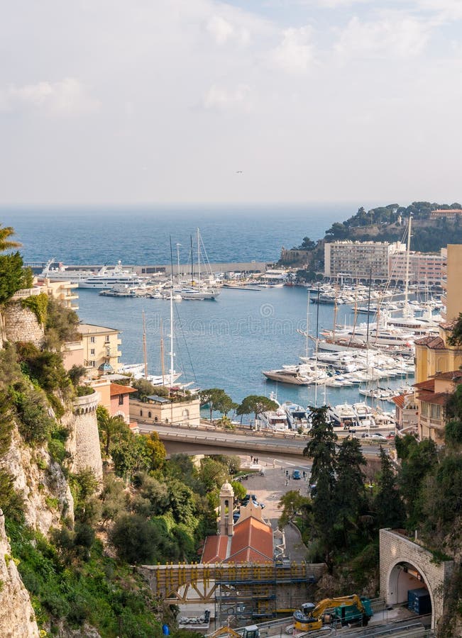 View of sea port in Monaco stock image. Image of ancient - 42231819