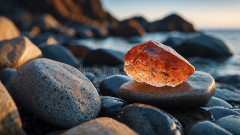 View of the Sea and Rocks from the High Shore. Stock Image - Image of ...