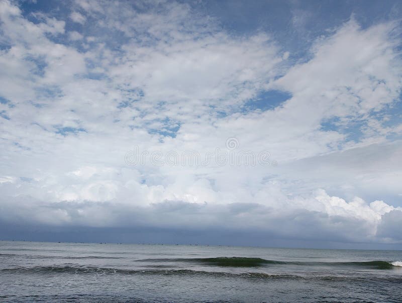 Views of the Open Sea in a Beautiful Place Stock Image - Image of ...