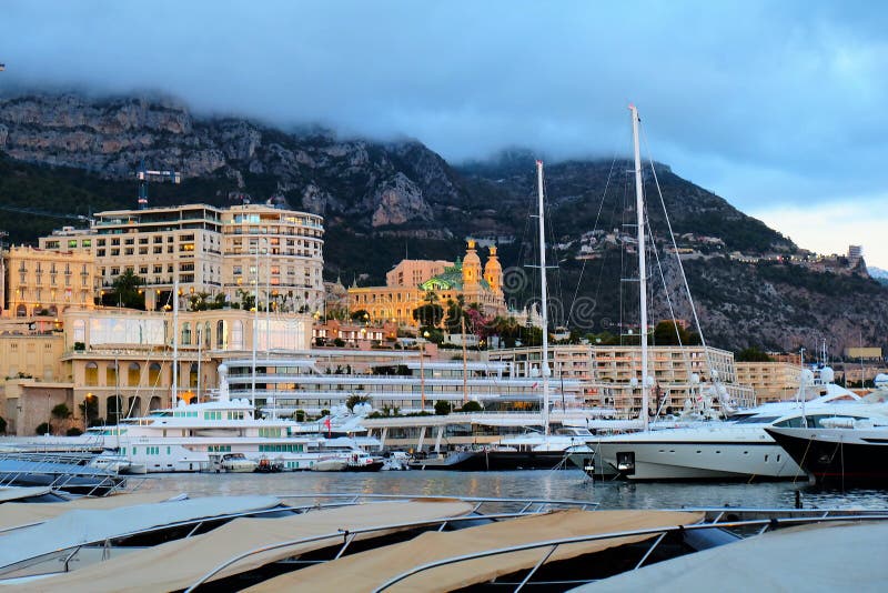 Monaco, view from the sea editorial photo. Image of architecture ...