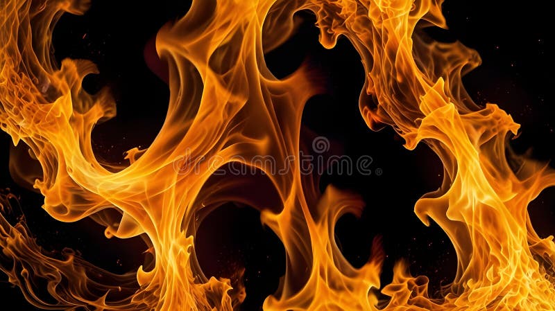 A Seamless Texture of Blazing Fire, with Intricate Details of ...