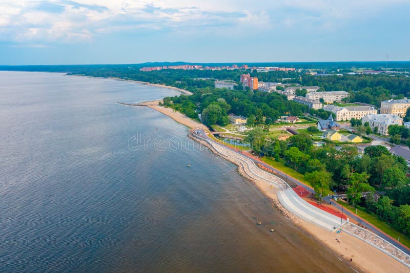 View of the Seaside Promenade in Sillamae in Estonia Stock Image ...