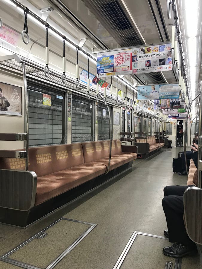 View of a the Seats in Empty Subway in Osaka Japan Editorial Stock ...