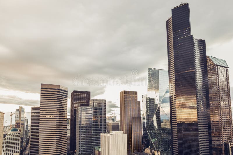 View on Seattle Downtown from the Smith Tower Stock Image - Image of ...