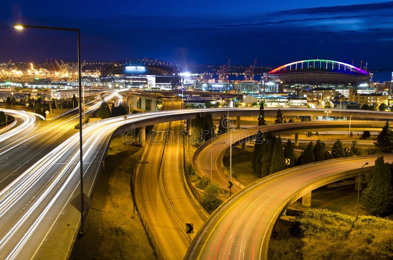 The View of Seattle from Dr Jose Rizal Bridge Stock Image - Image of ...
