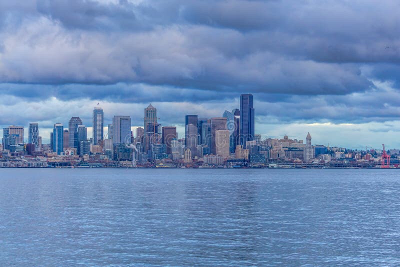 Dark Clouds Over Seattle editorial photo. Image of darkness - 133698066