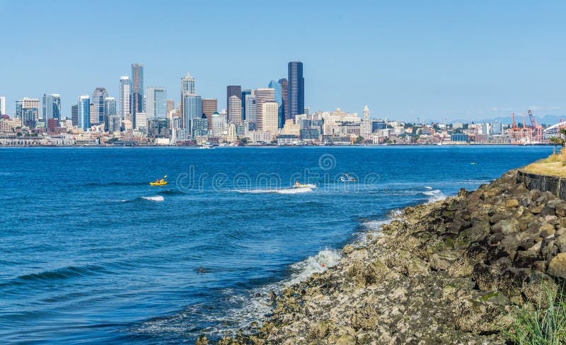 Scenic Seattle Skyline stock image. Image of state, buildings - 190972953