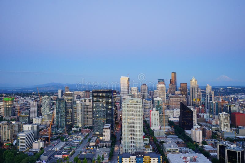 View of Seattle stock photo. Image of highrise, cool - 92768930