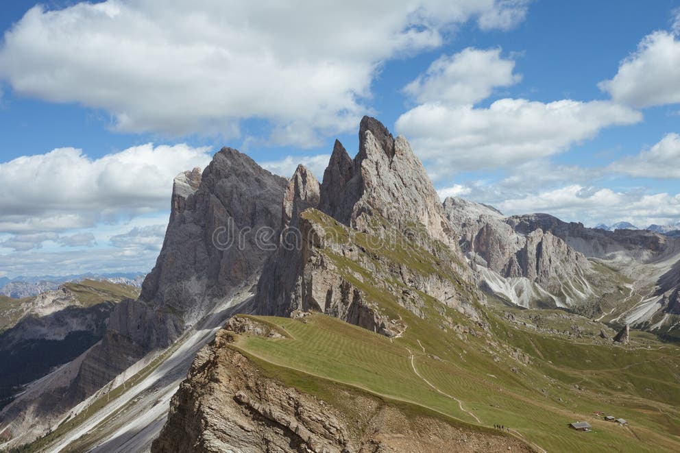 View of the Seceda Area in the Italian Dolomites Stock Image - Image of ...