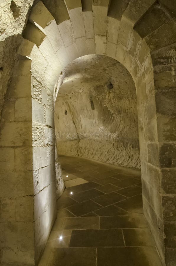 Secret Passage in the Castle of Otranto Stock Image - Image of bastille ...