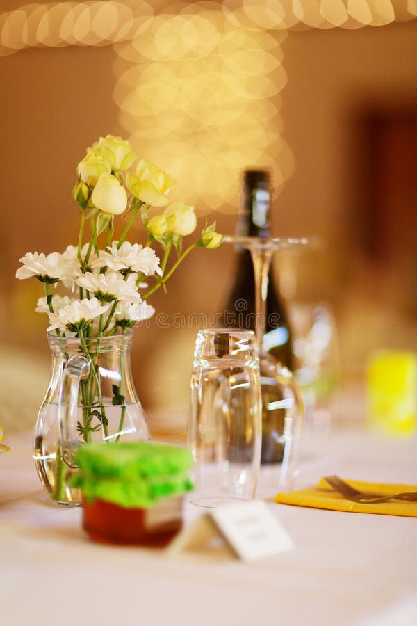 View of a Section of a Table at a Wedding Reception Stock Photo - Image ...
