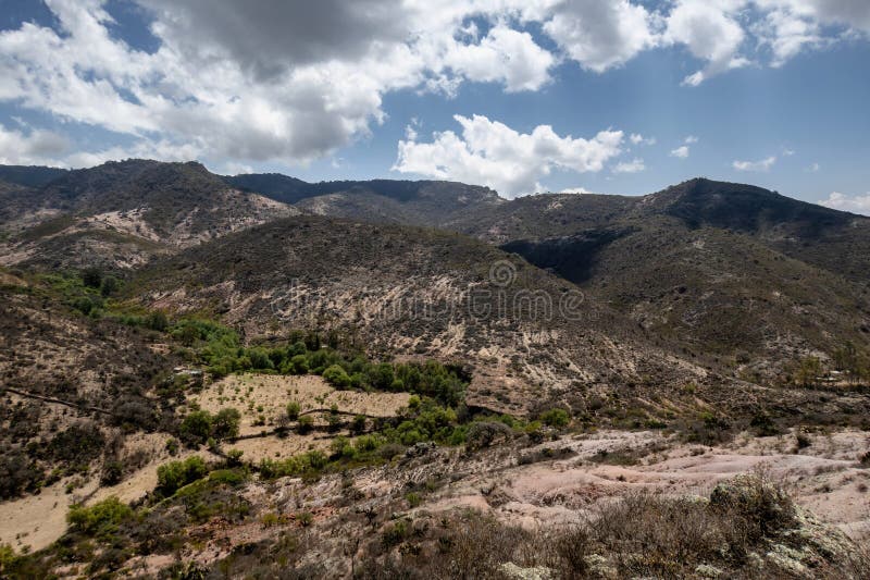 View of the Semi-desert Mountains from High Up in Mexico Stock Image ...