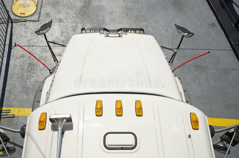 View of a Semi Truck from Above Stock Image - Image of shipping ...