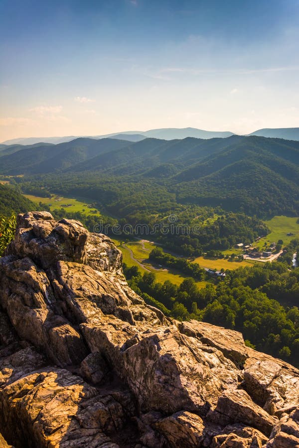 View from Seneca Rocks, Monongahela National Forest, West Virgin Stock ...