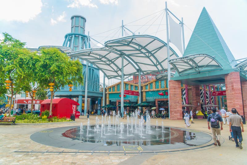 A View at the Sentosa Boardwalk from the Elevated Point Editorial Stock ...