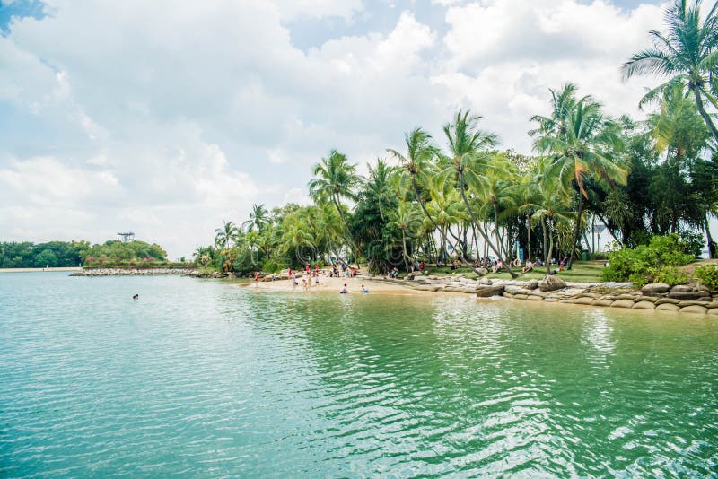 A View at the Sentosa Boardwalk from the Elevated Point Editorial Stock ...