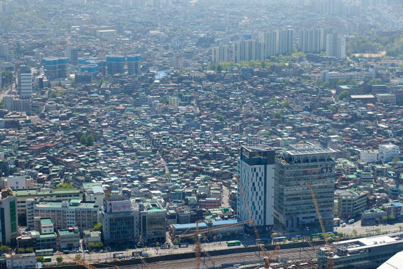 View of Seoul from 63 Building Editorial Image - Image of street, asia ...