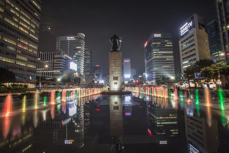 View of Seoul, South Korea editorial photography. Image of panorama ...