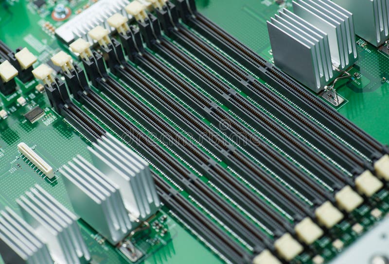 View of server mainboard stock image. Image of engineering - 33768535