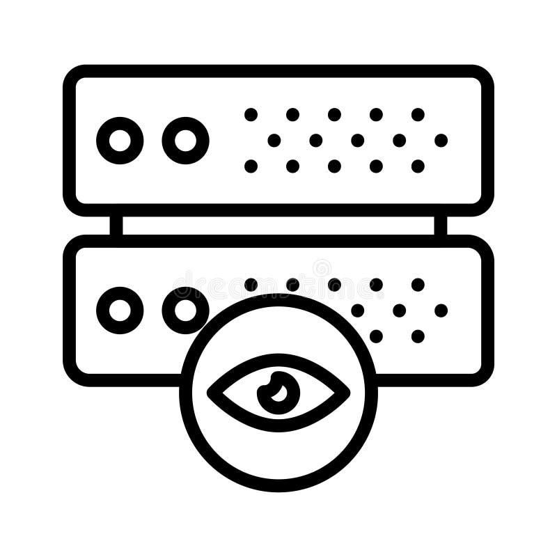 View Server Thin Line Vector Icon Stock Illustration - Illustration of ...