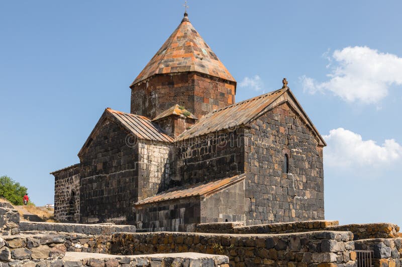 View of the Sevanavank, Monastic Complex Located on the Shore Lake Sevan. Armenia Editorial ...