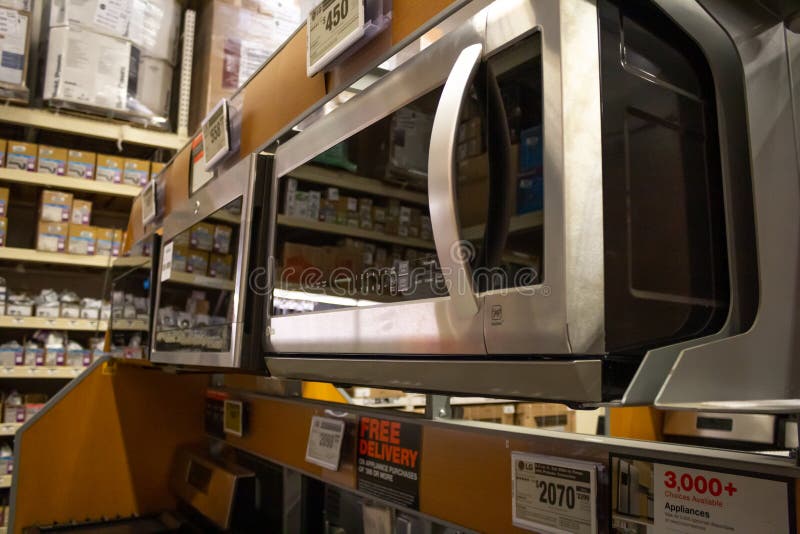 Microwave display editorial stock photo. Image of electron - 174518003