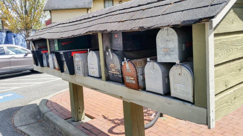 Mailboxes stock image. Image of states, united, open - 166689989