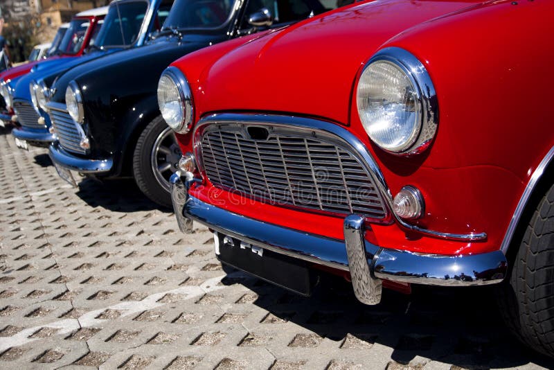 Classic mini cars stock photo. Image of restore, color - 105997578