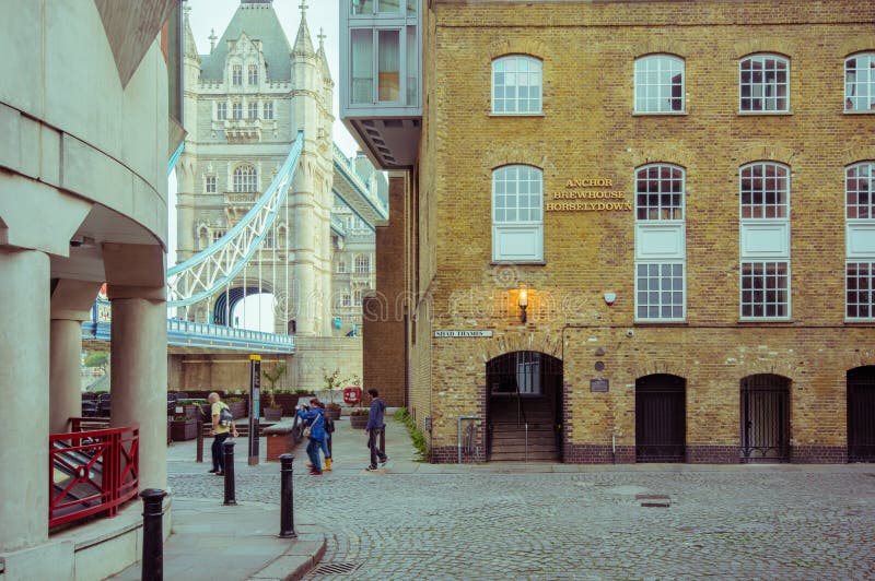 Shad Thames in London, UK. Historic Shad Thames is an Old Cobbled ...