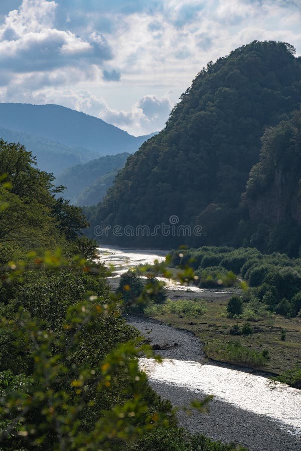 View of the Shahe River Valley Stock Photo - Image of greens, trees ...
