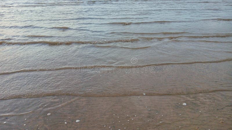 View of Shallow Sea Water with Small Waves on the Coast. Stock Image ...