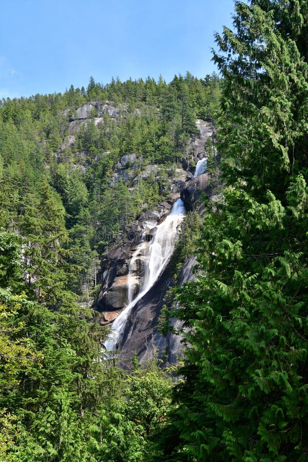A View of Shannon Falls. stock image. Image of metres - 153838791
