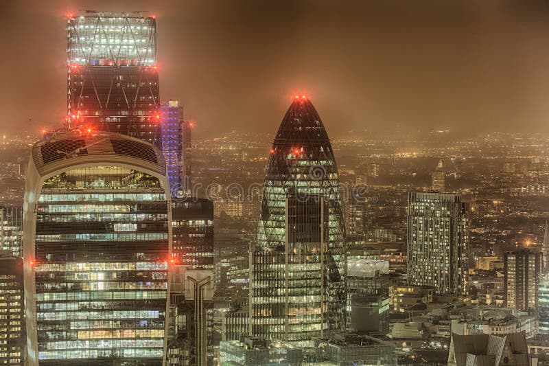 A View from the Shard stock image. Image of night, britain - 65728759