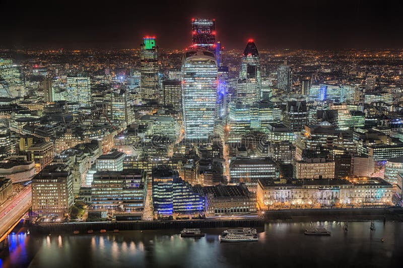 A View from the Shard stock photo. Image of english, illumination ...