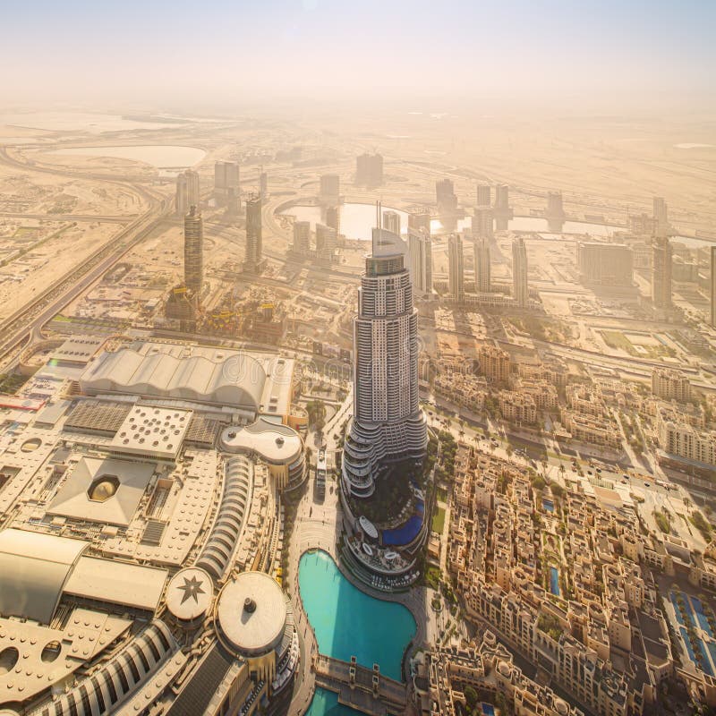 View at Sheikh Zayed Road Skyscrapers Stock Photo - Image of highway ...