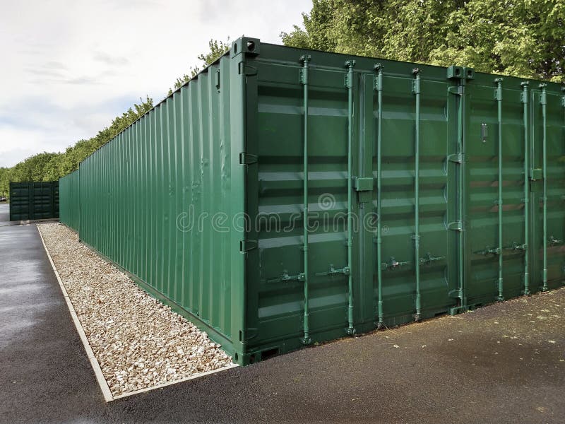 View of the Shipping Container of the Self-storage Units Stock Photo ...