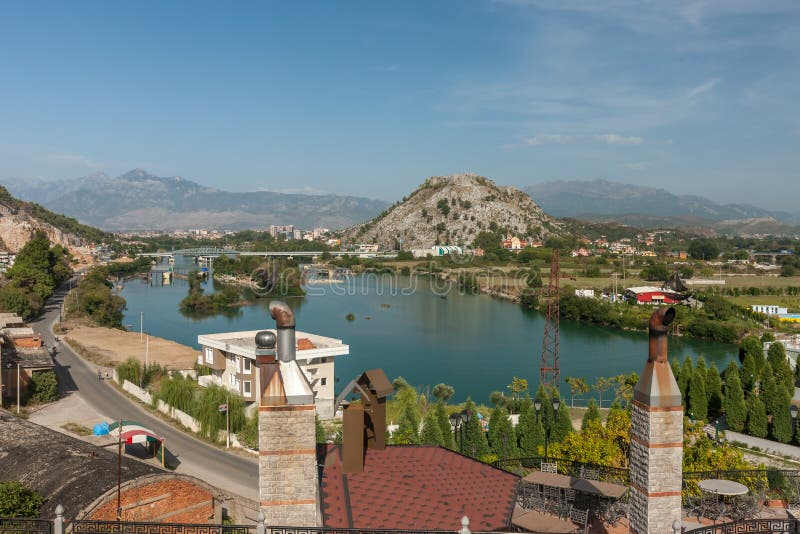 View at Shkodra city stock image. Image of history, hill - 51235421