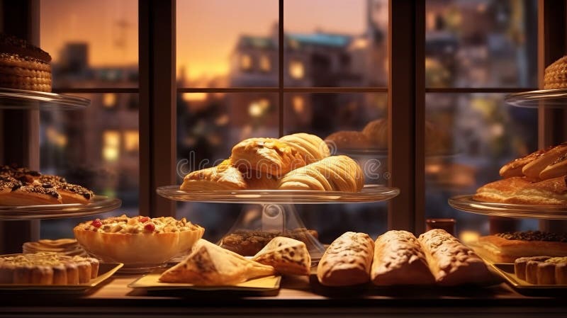 View through a Shop Window of Traditional Assorted. Generative AI Stock ...