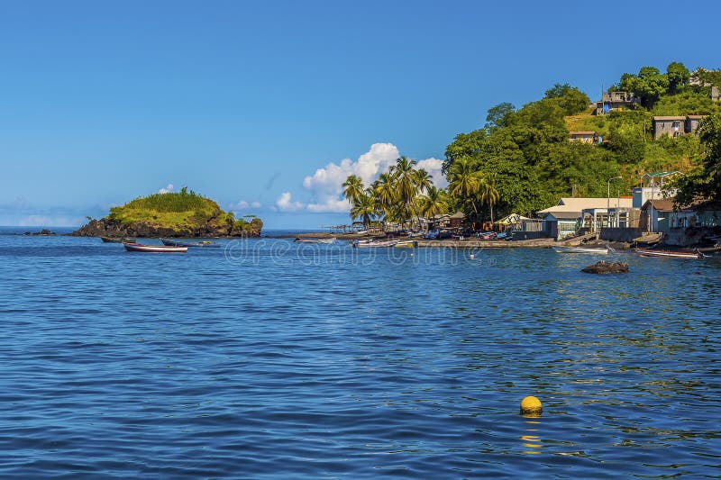 A View of an Islet Close To the Shore at Barrouallie, Saint Vincent ...