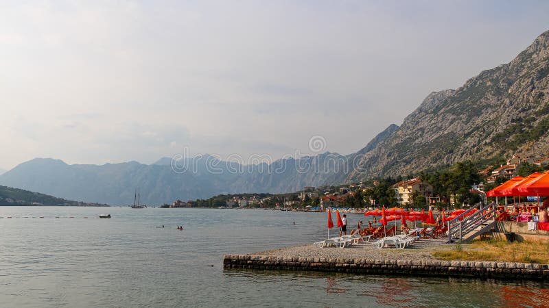 A View from the Shore of Kotor Bay, by the Old Town on the Gulf of ...