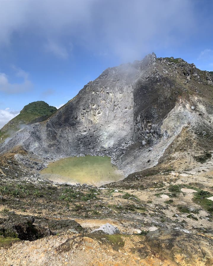 The View of Sibayak Volcano in Sumatra Island, Indonesia Stock Image ...